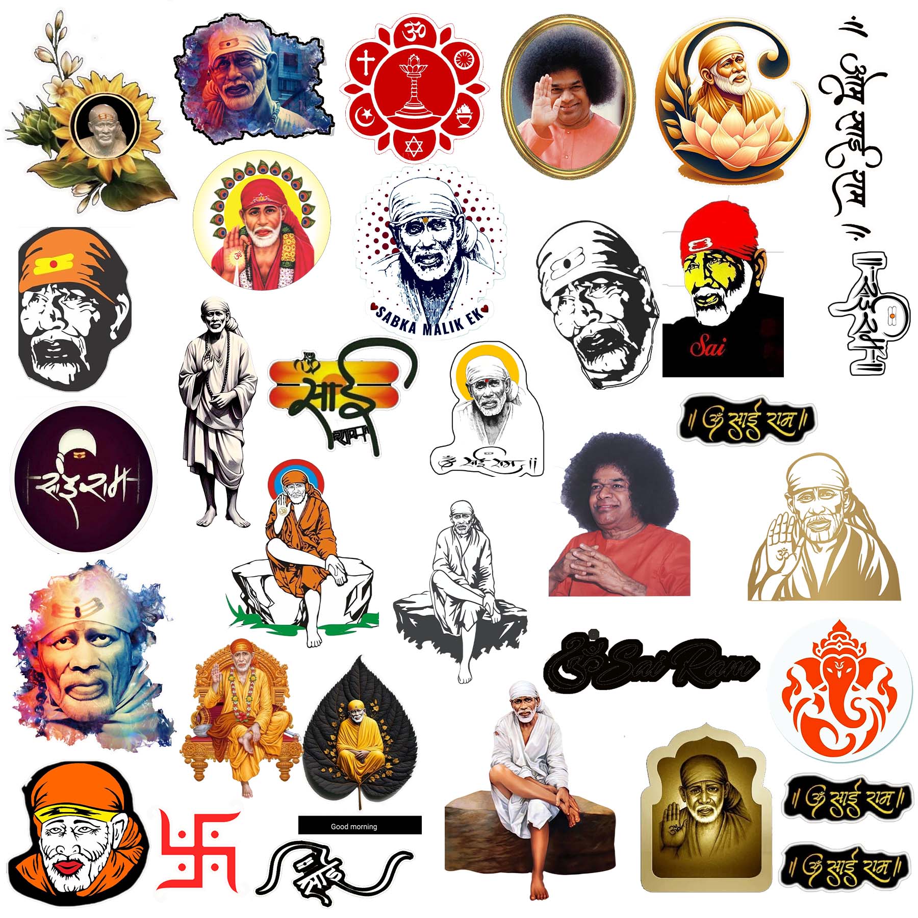 Cut Stickers Of Shrees Sai Baba | Daraz.com.np