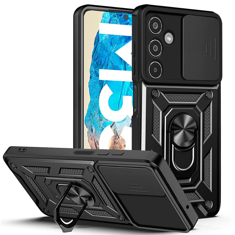 Vantime for Samsung Galaxy M35 5G Case Stand Slide Lens Cover ...