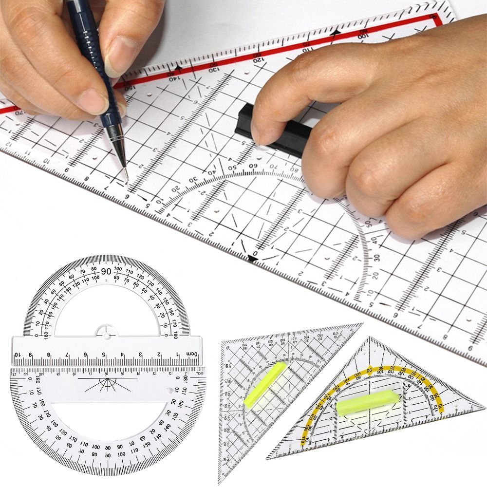 Professional Plastic Set Square Drafting Tools With Handle Triangle ...