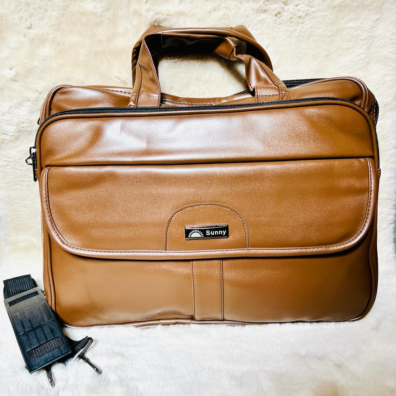 Sunny Men's Leather Business Office Bag/Laptop Bag | Daraz.com.np