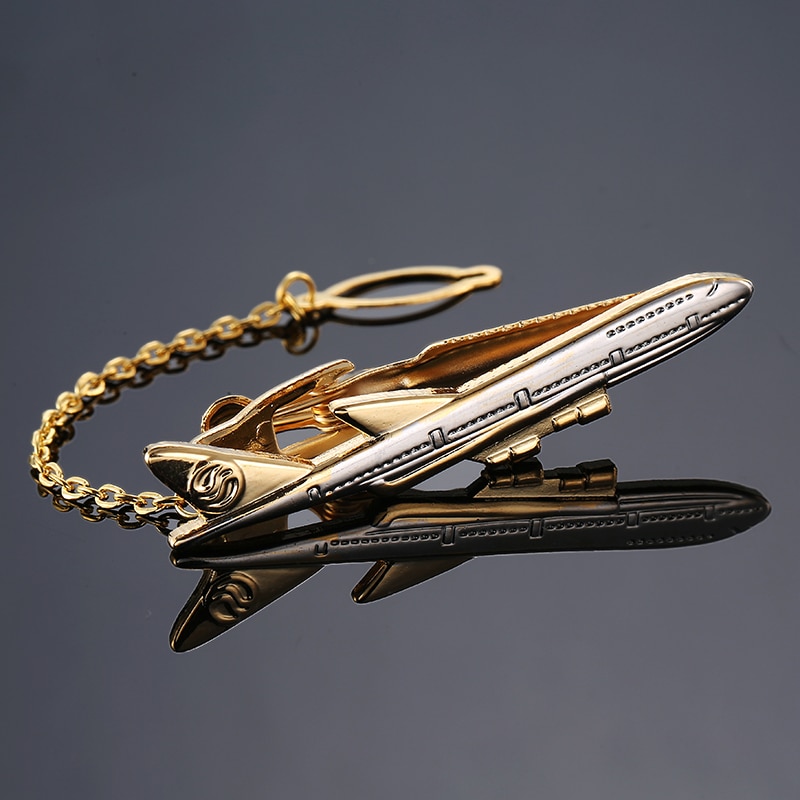 Classical Tie Bar Design Tie Clip Aircraft Tie Pin clips Mens High ...