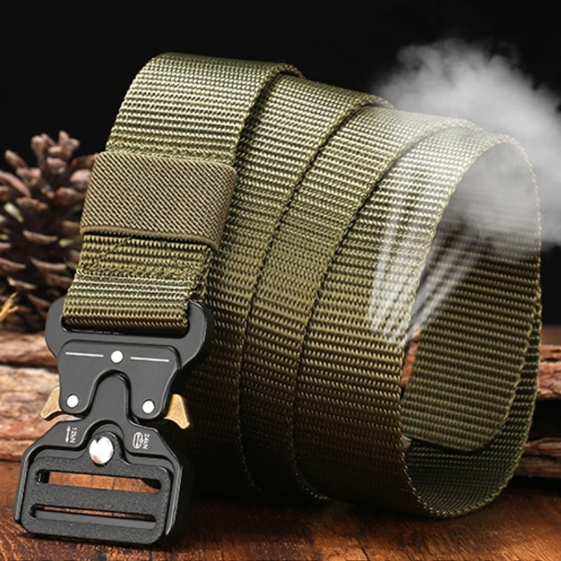 Tactical Metal Buckle Belt Quick Release Military Belt Soft Nylon ...