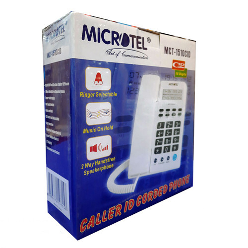 Microtel MCT-1510CID Caller ID Corded Telephone Set - White | Daraz.com.np