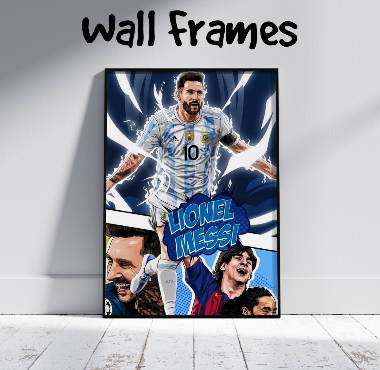 Picture Frames Lionel Messi Celebration Premium Art Print for Home ...