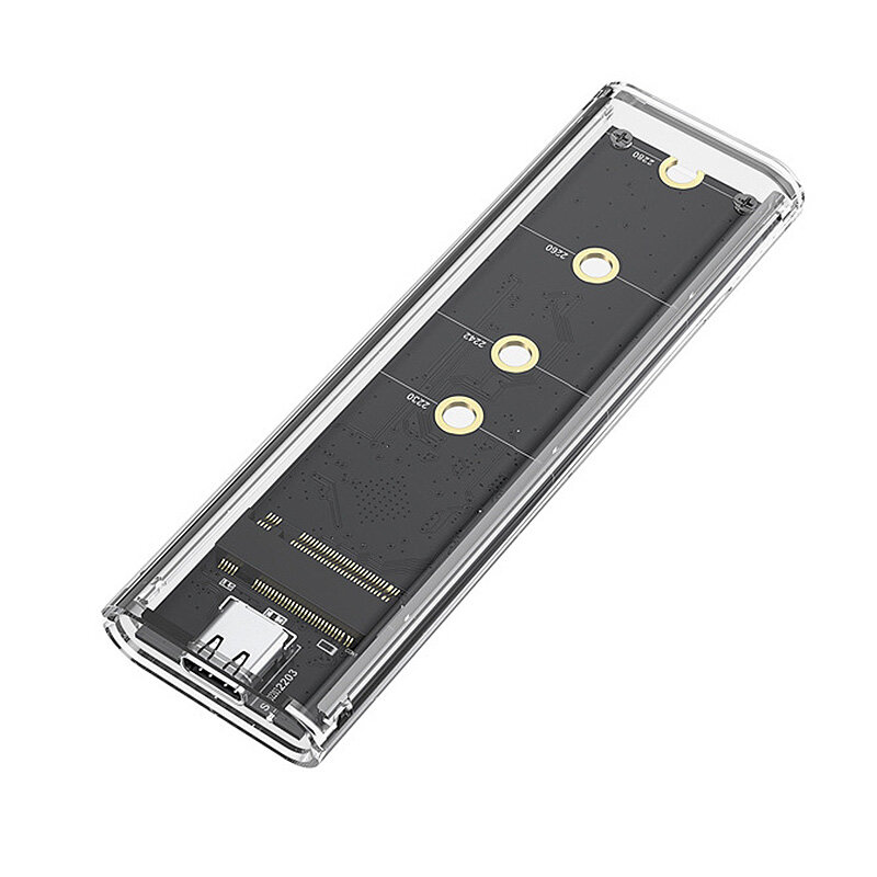 M.2 NVME/NGFF Transparent SSD Enlcosure 10Gbps RGB External Hard Drive ...