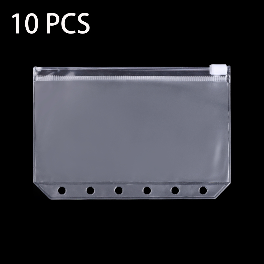 1/10Pcs A5 A6 A7 Transparent File Holder Notebook 6 Hole Loose Leaf ...