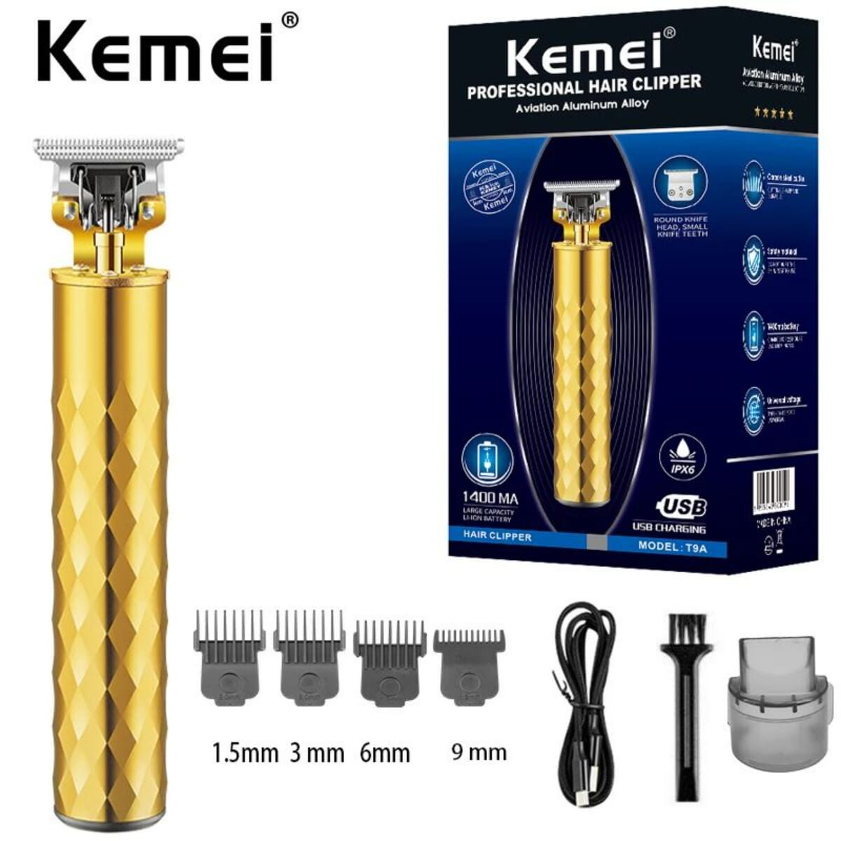 Kemei Electric Hair Trimmer KM-T9 Battery Powered Rechargeable Hair ...