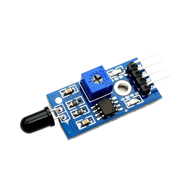 LM393 4 Pin IR Flame Detection Sensor Module Fire Detector Infrared ...