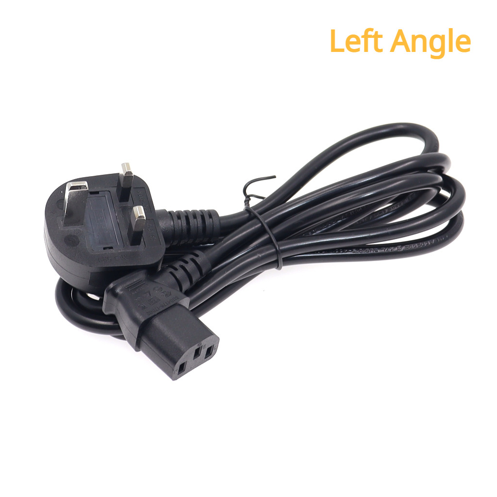 Angled C13 Computer UK Power Cable European Type G Adapter Plug to IEC ...