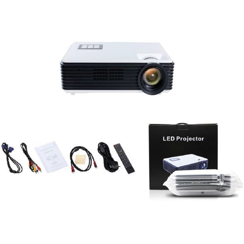 Q8 NTS Projector HD 5.8â Single LCD 1920*1080 College School Portable ...