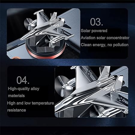 Car Air Freshener Fighter Aeroplane Perfume Solar Power Plane Diffuser ...