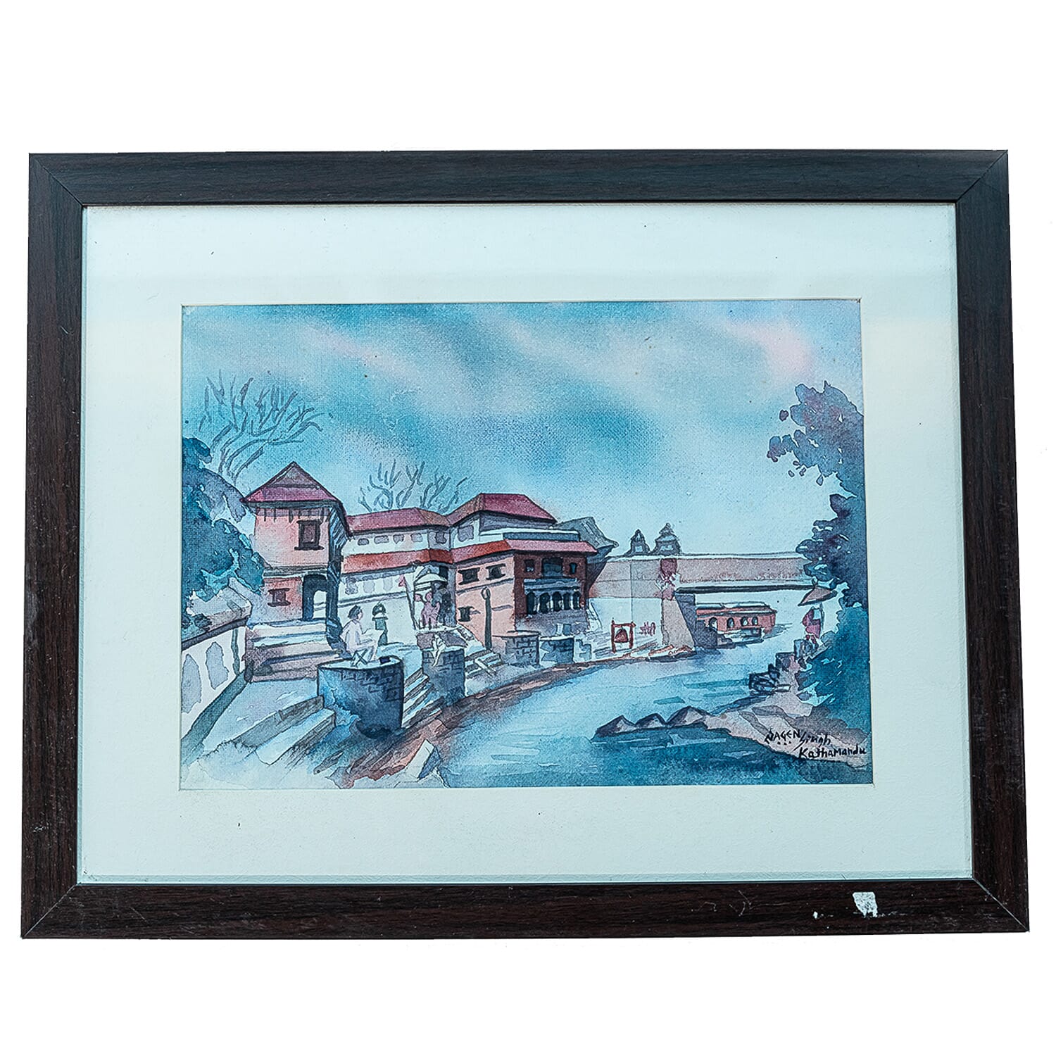 Gauri Ghat Bagmati Kathmandu Landscape Canvas | Daraz.com.np