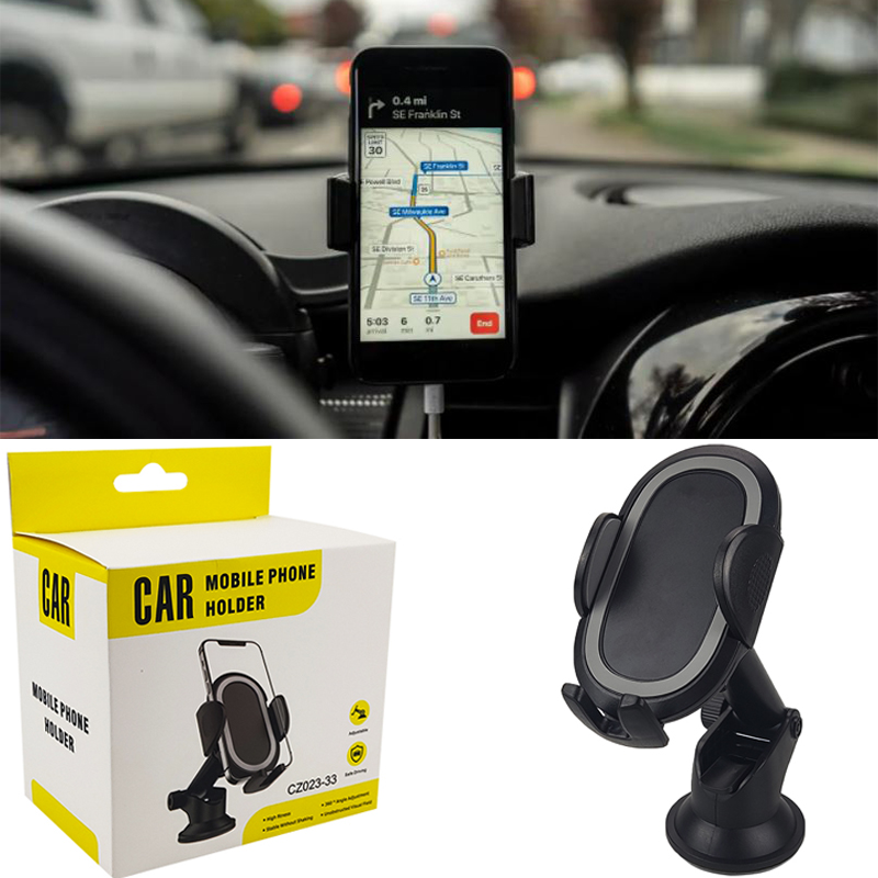 Car Mobile Phone Stand Holder Easy Clamp Hands-Free Universal Dashboard ...