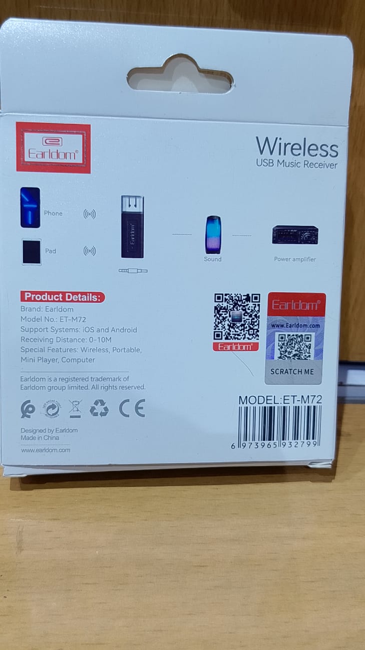 Earldom Wireless Usb Music Receiver | Daraz.com.np