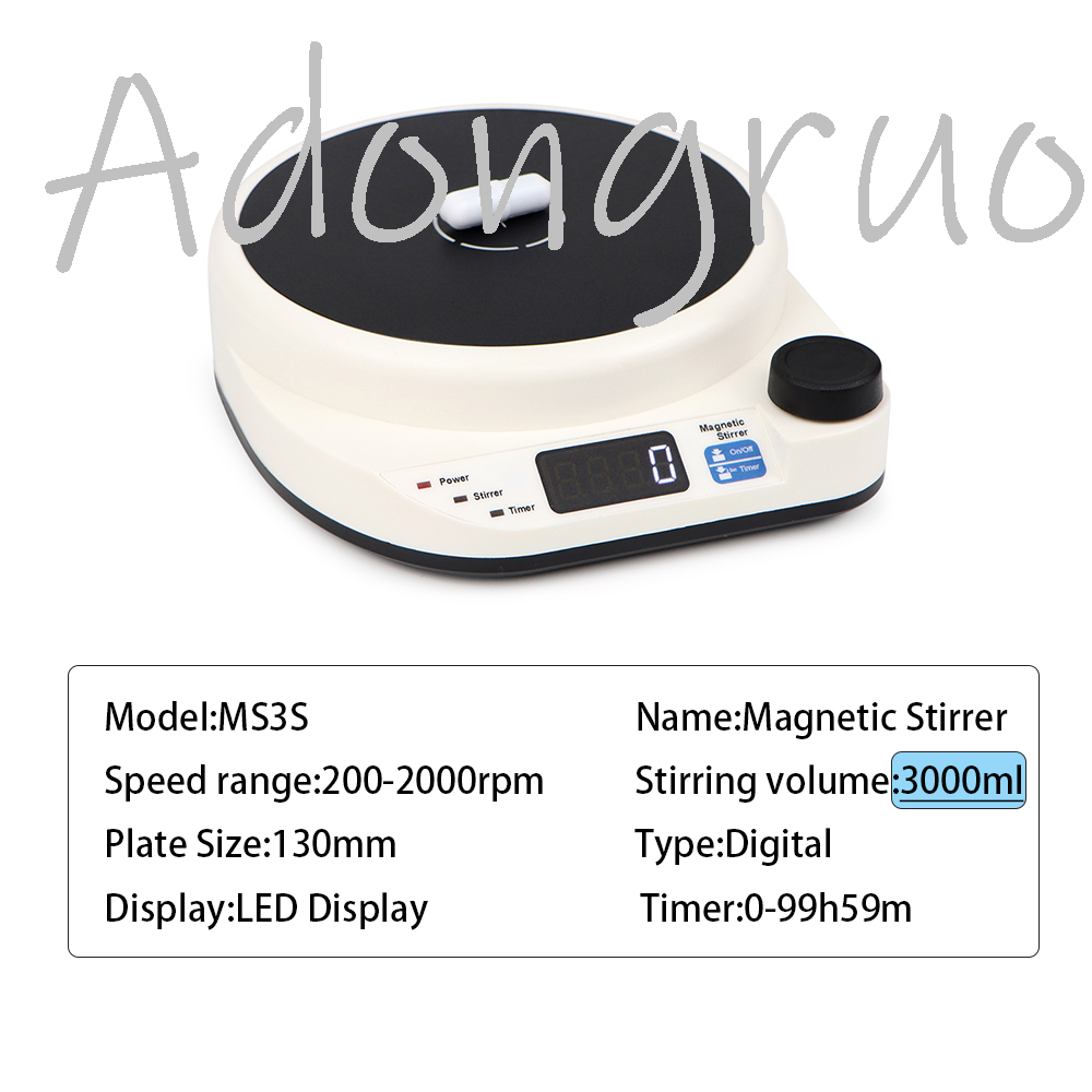 Adongruoan New Mini Magnetic Stirrer 2000rpm Knob Speed Control Stir ...