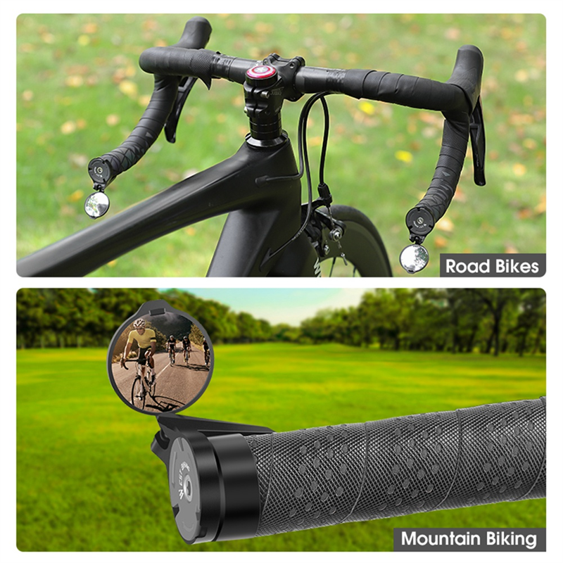 Bike Rear View Mirror 360° Adjustable Bicycle Mirrors for Handlebars,16 ...