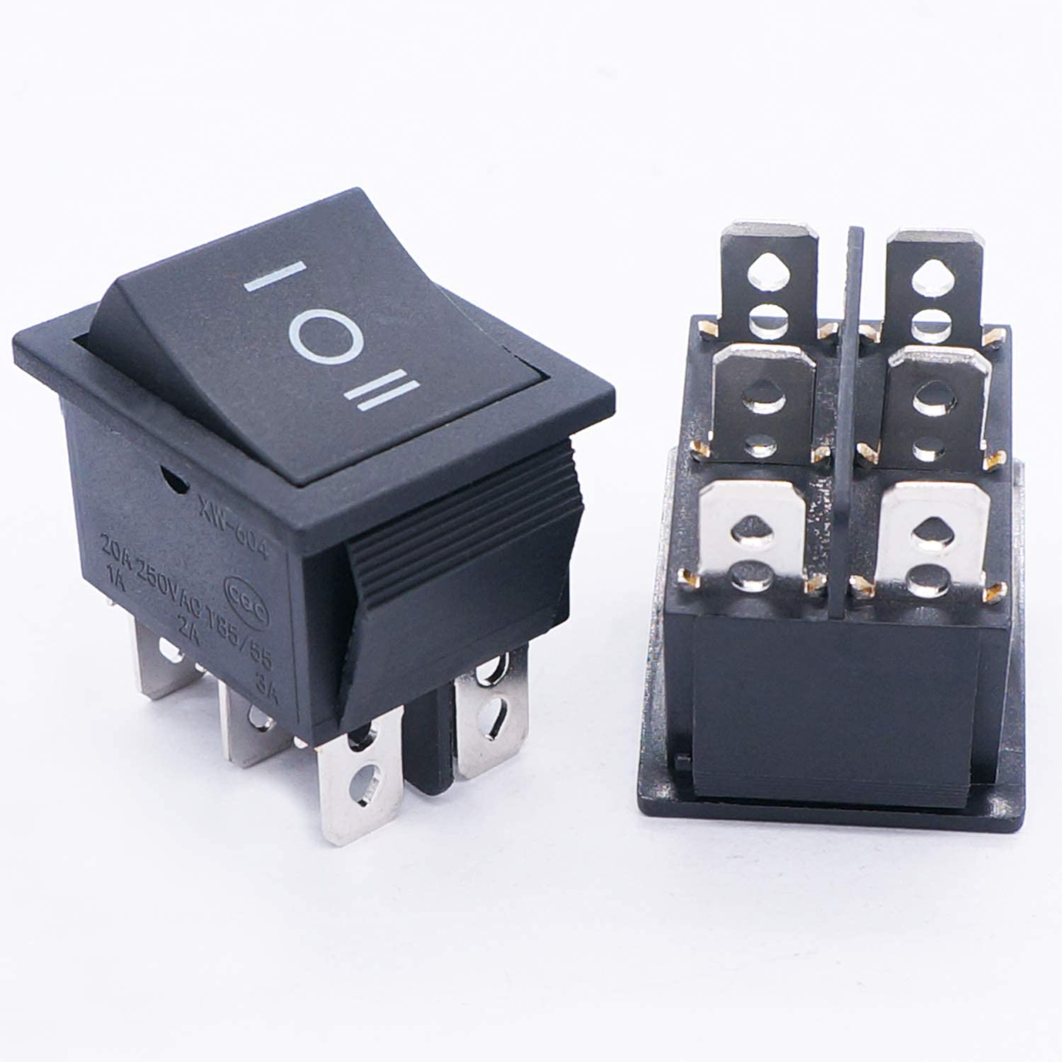 6 Pin Switch AC 250V/16A 125V/20A ON/Off/ON DPDT 6 Pin Latching Rocker ...