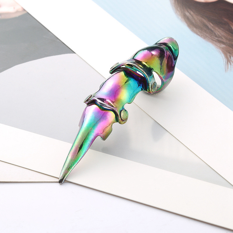 Dragon Punk Rings Metal Armour Knuckle Joint Full Finger Ring Activity ...