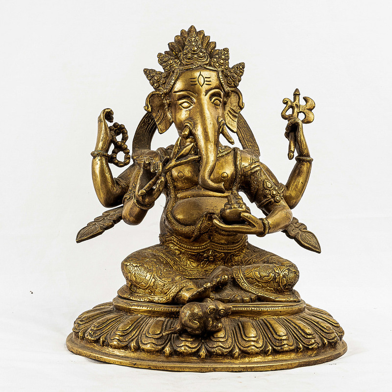 Saru Handicraft / Lord Ganesh Statue / Metal Lord Ganesh Statue / Brass ...