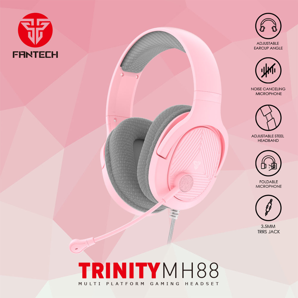 Fantech TRINITY MH88 Multiplatform Mobile Gaming Headset Free Splitter ...