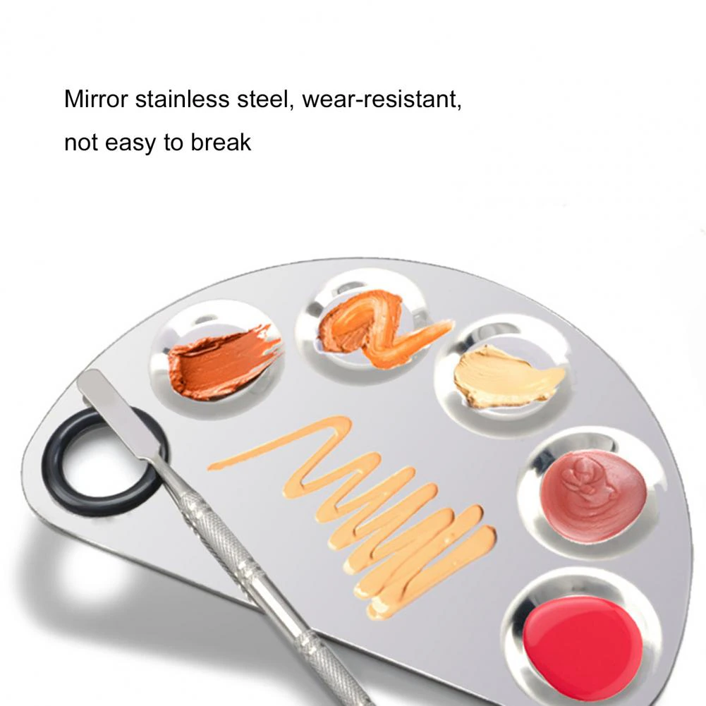 MAANGE 1Pc Stainless Still Makeup Mixing Palette MAG MP13010 | Daraz.com.np