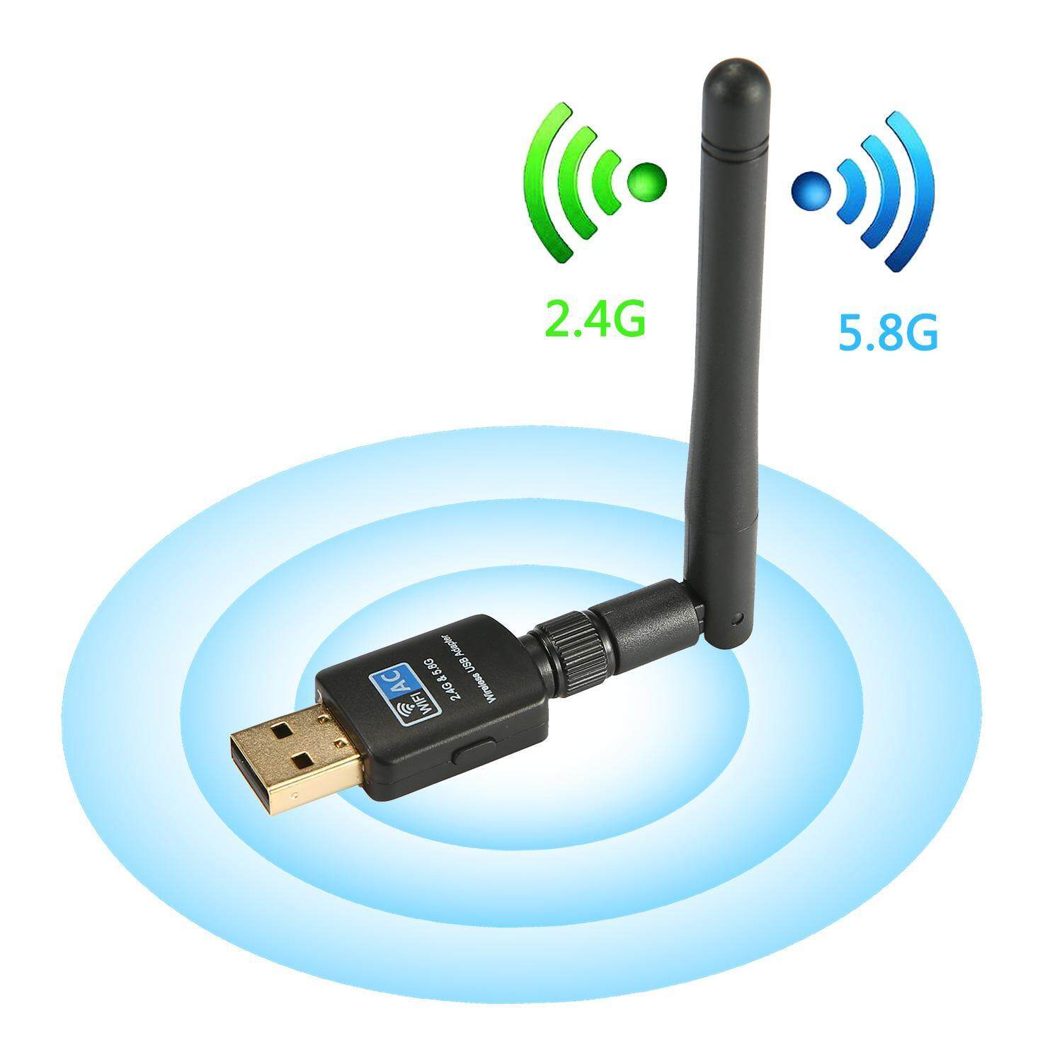Wireless USB Wifi Adapter - Newest WPS Secure Tech - 600M Dual Band (2 ...