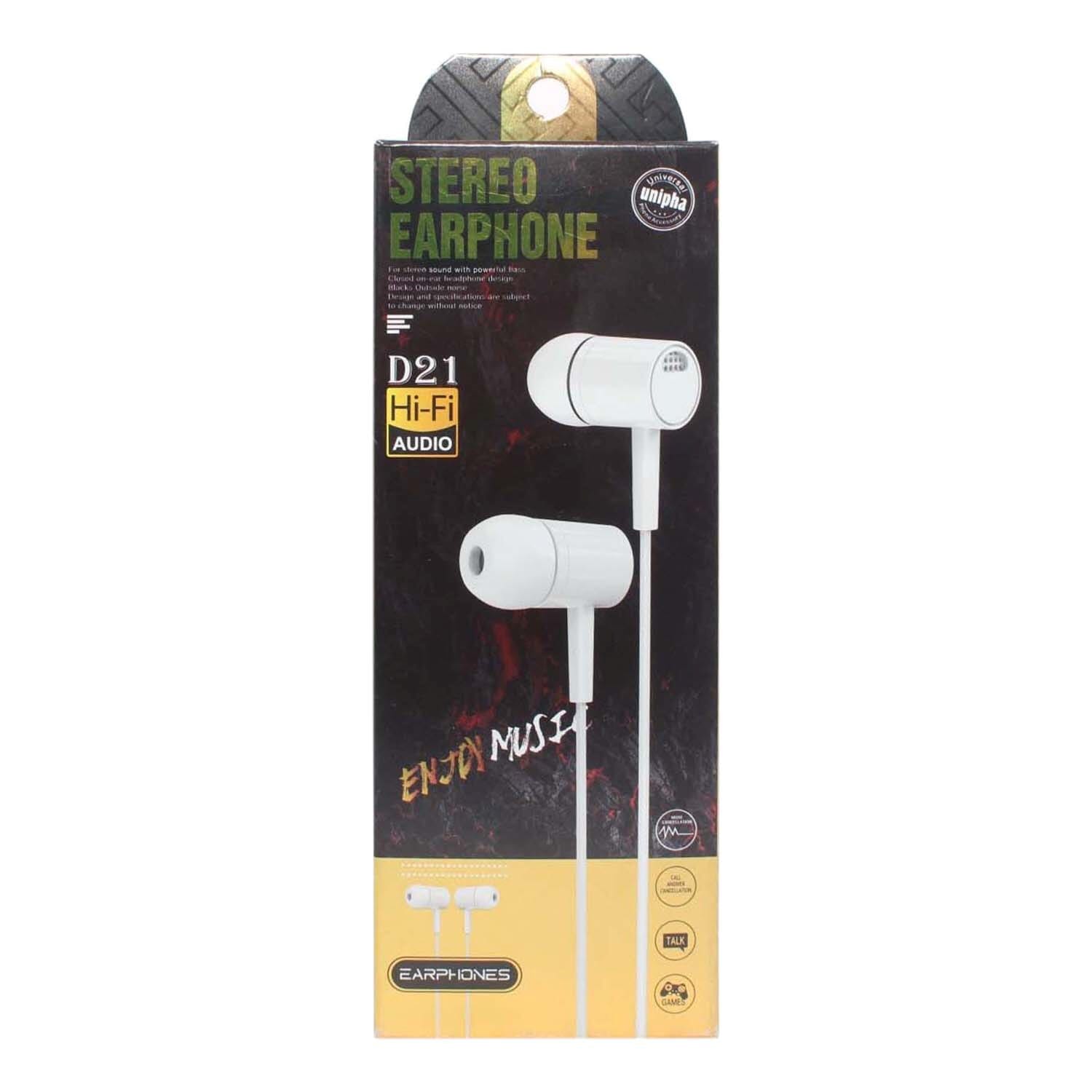 Unipha Stereo Earphone D21 | Daraz.com.np