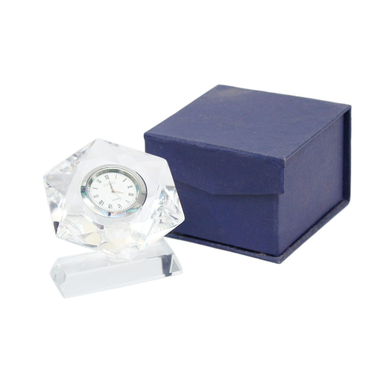 Transparent Analog Crystal Design Medium Table Clock - 6 inch | Daraz ...