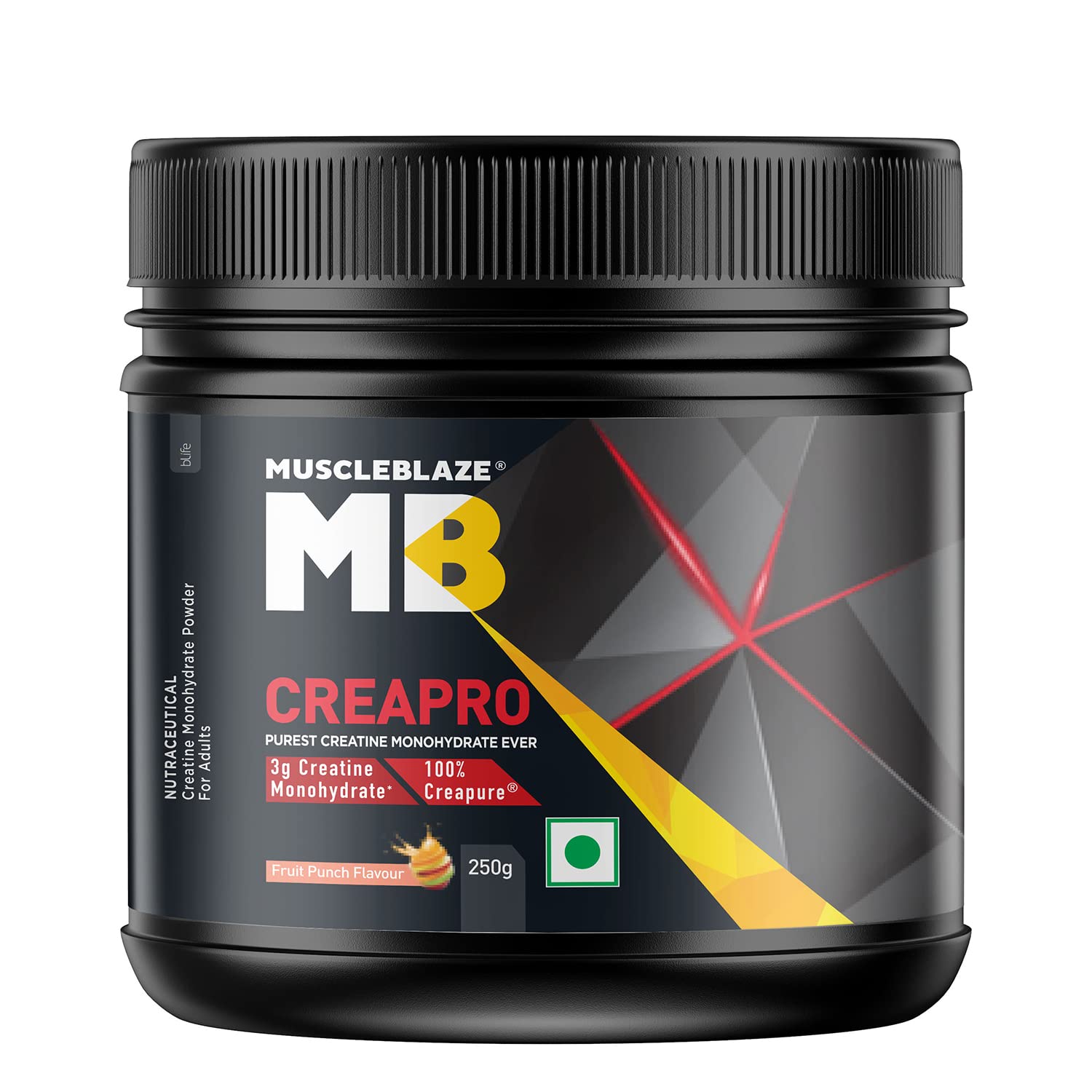 MuscleBlaze CreaPRO Creatine Monohydrate Creapure® 250g Fruit Punch ...