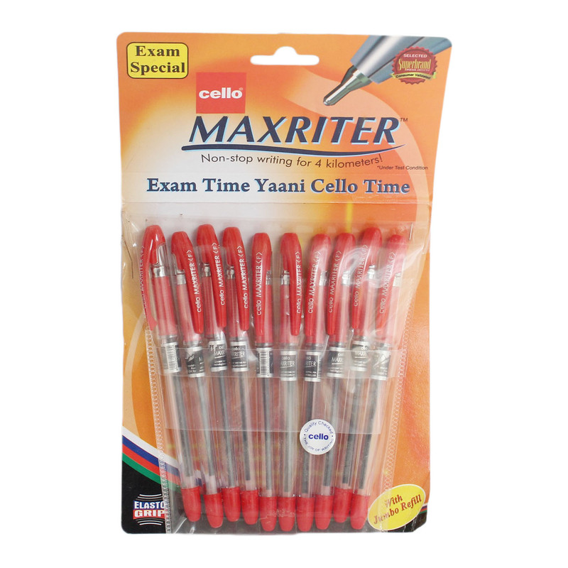 Cello Maxriter Red Ball Pen Set Of 4 | Daraz.com.np