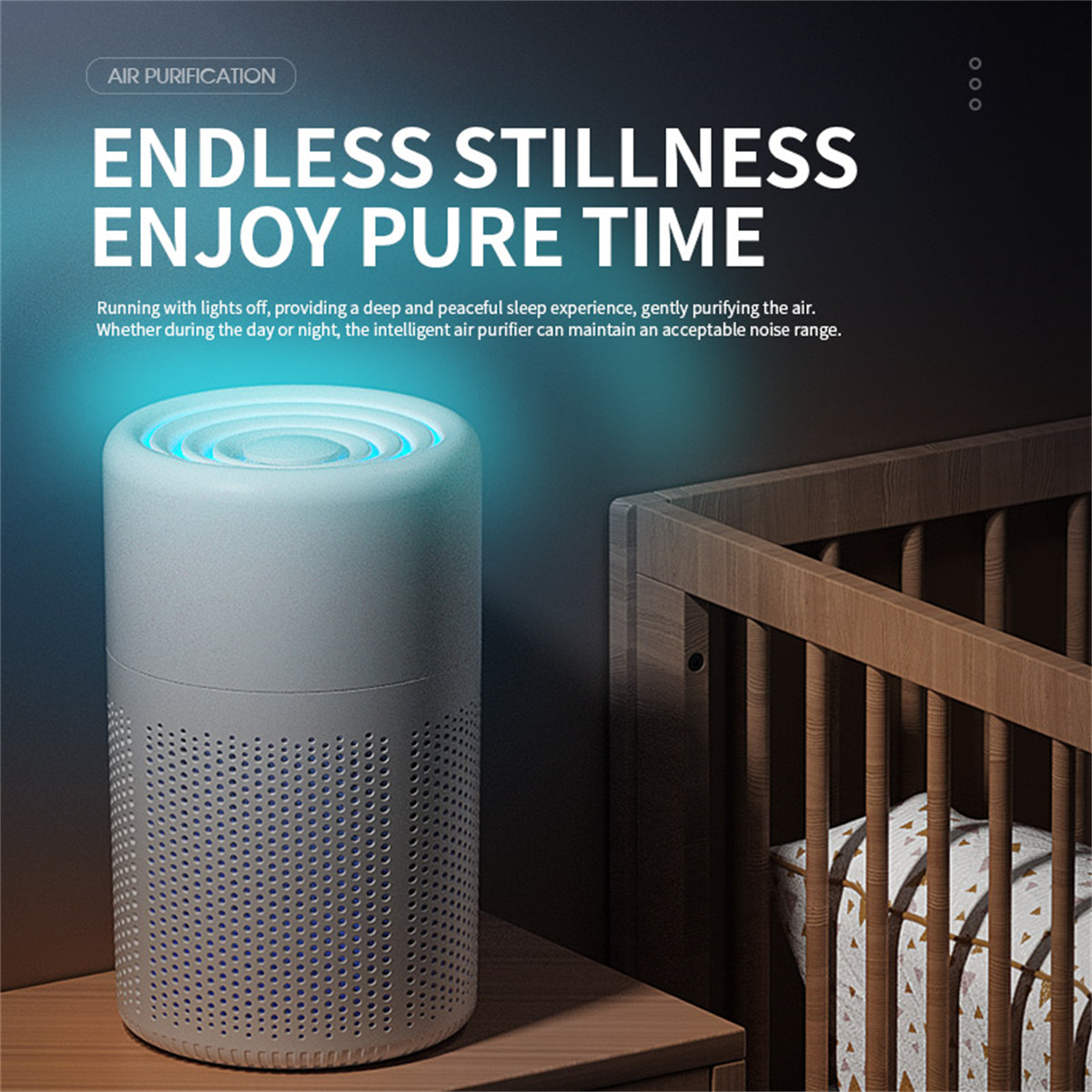Small Air Purifier and Diffuser 2 in 1 with H3 HEPA Filter for Smoke ...