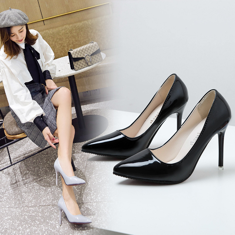 Pointed High Heels 2024 New French Girl Job Interview Stiletto Heel ...