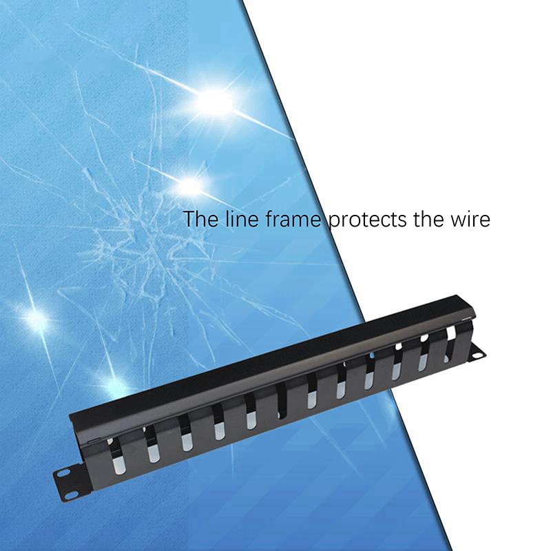 1U 12-Speed Server Cable Management Rack, 19 inch Network Rack Trunking ...