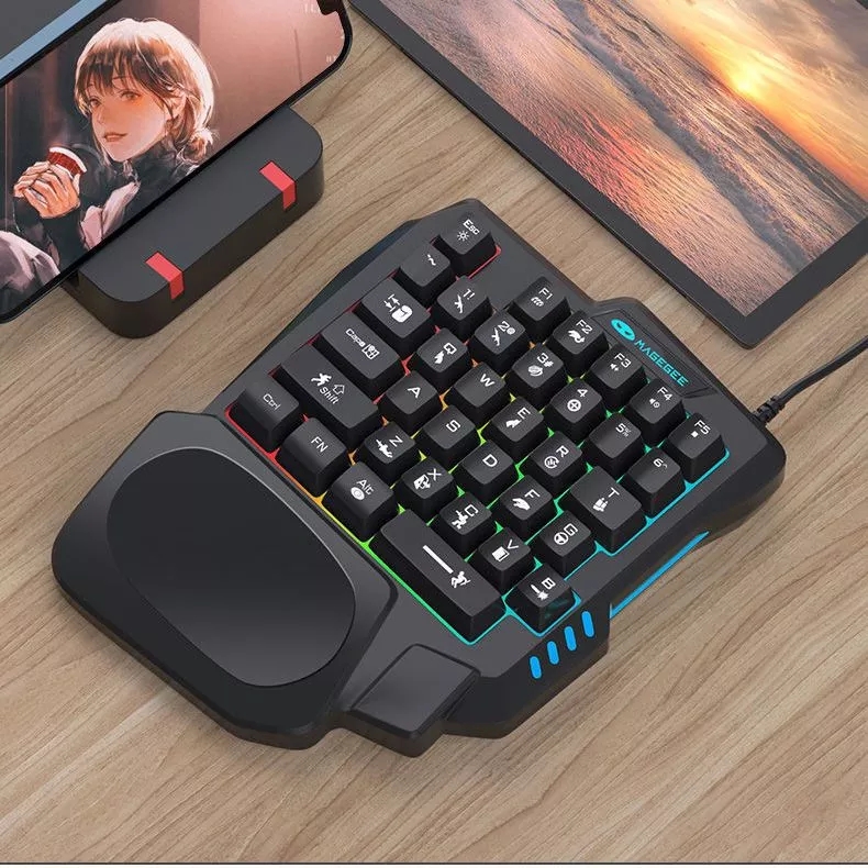 NUOS M3 One-handed Mechanical Gaming Keyboard RGB Backlit Portable Mini ...