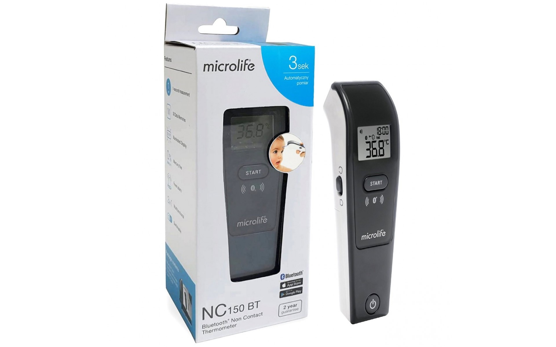 Microlife-Infrared Digital Thermometer NC 150 BT, 1Pcs | Daraz.com.np
