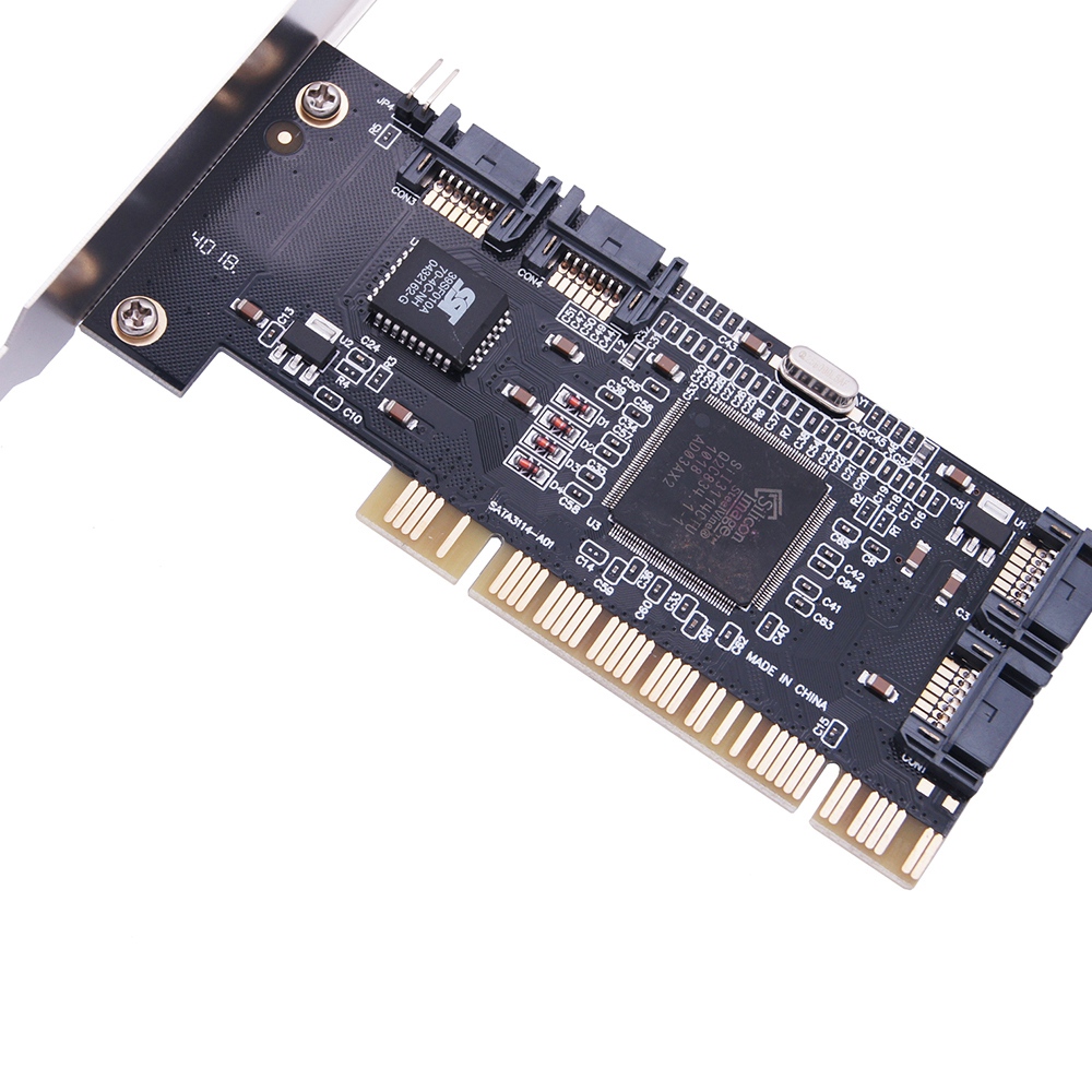 4 Ports PCI SATA Controller Internal Expansion Card with Two Sata ...