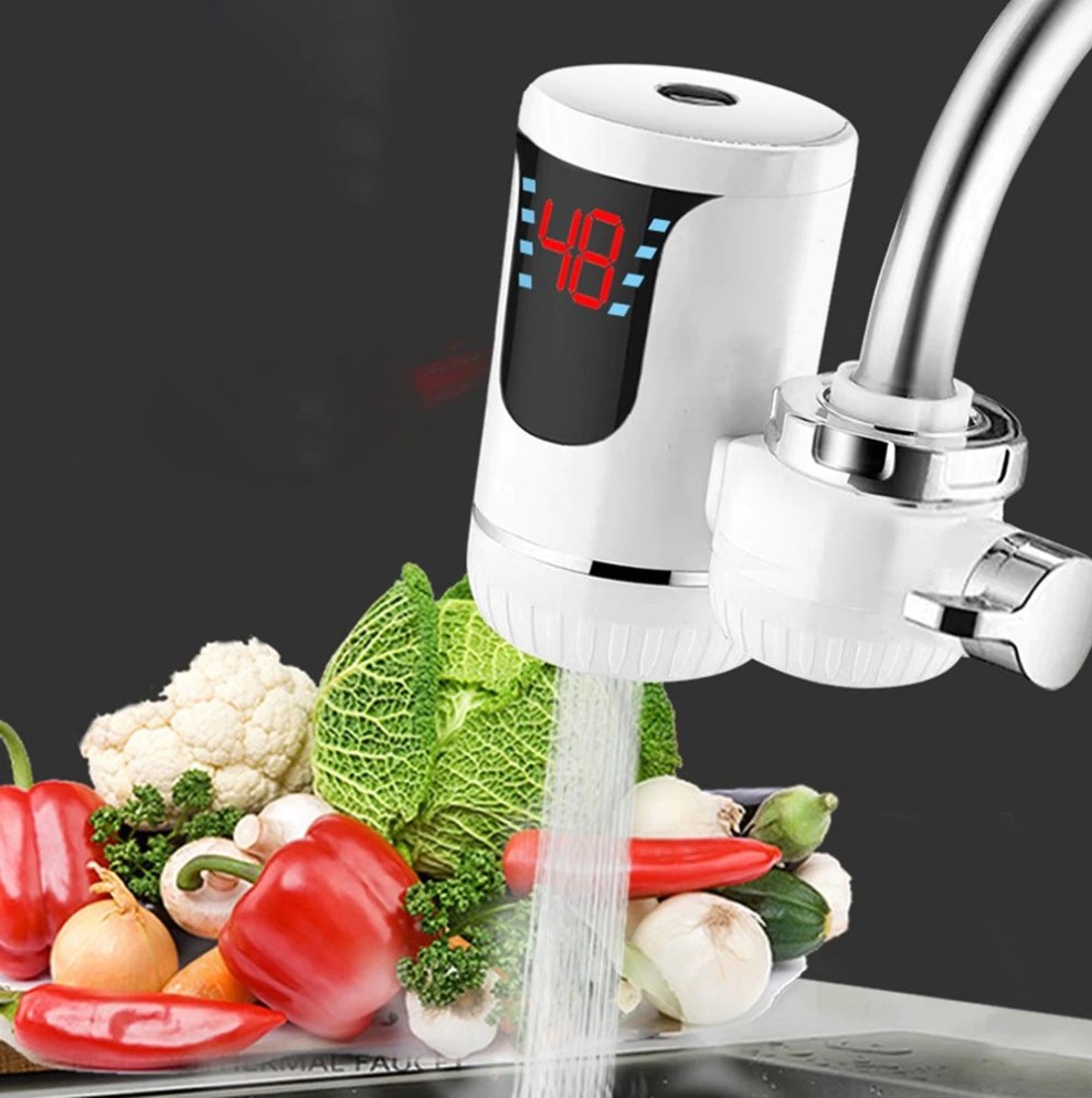 3000W Instant Electric Hot Faucet Water Heating Tap, Temperature ...
