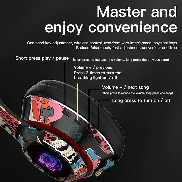 L750 Wireless Bluetooth Headset Foldable Stereo Gaming Headset Head ...