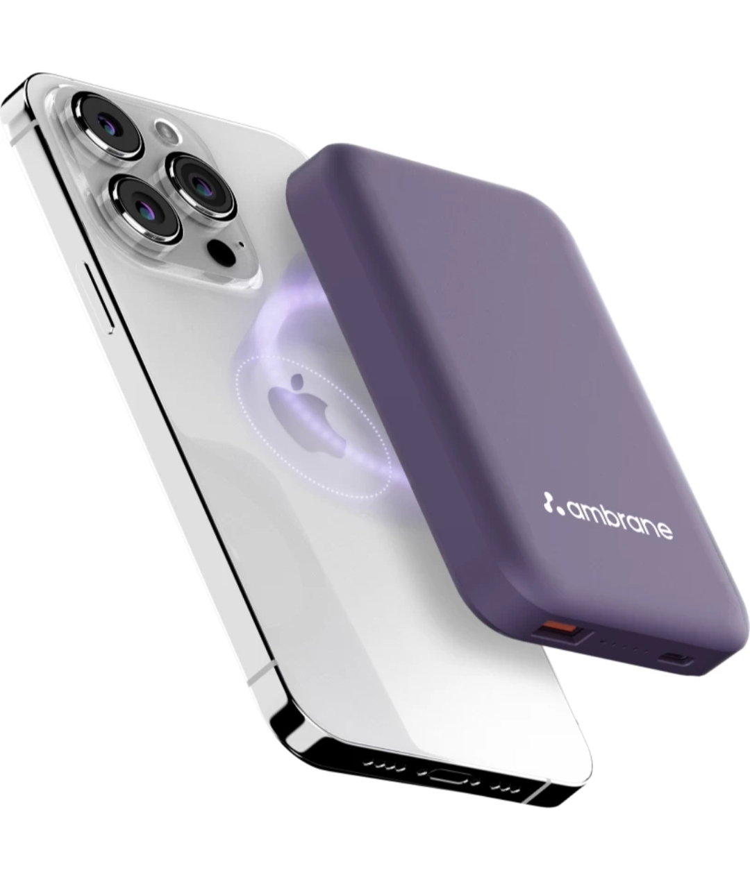 Ambrane 10000 mAh 22.5 W Wireless With MagSafe Power Bank (Purple ...
