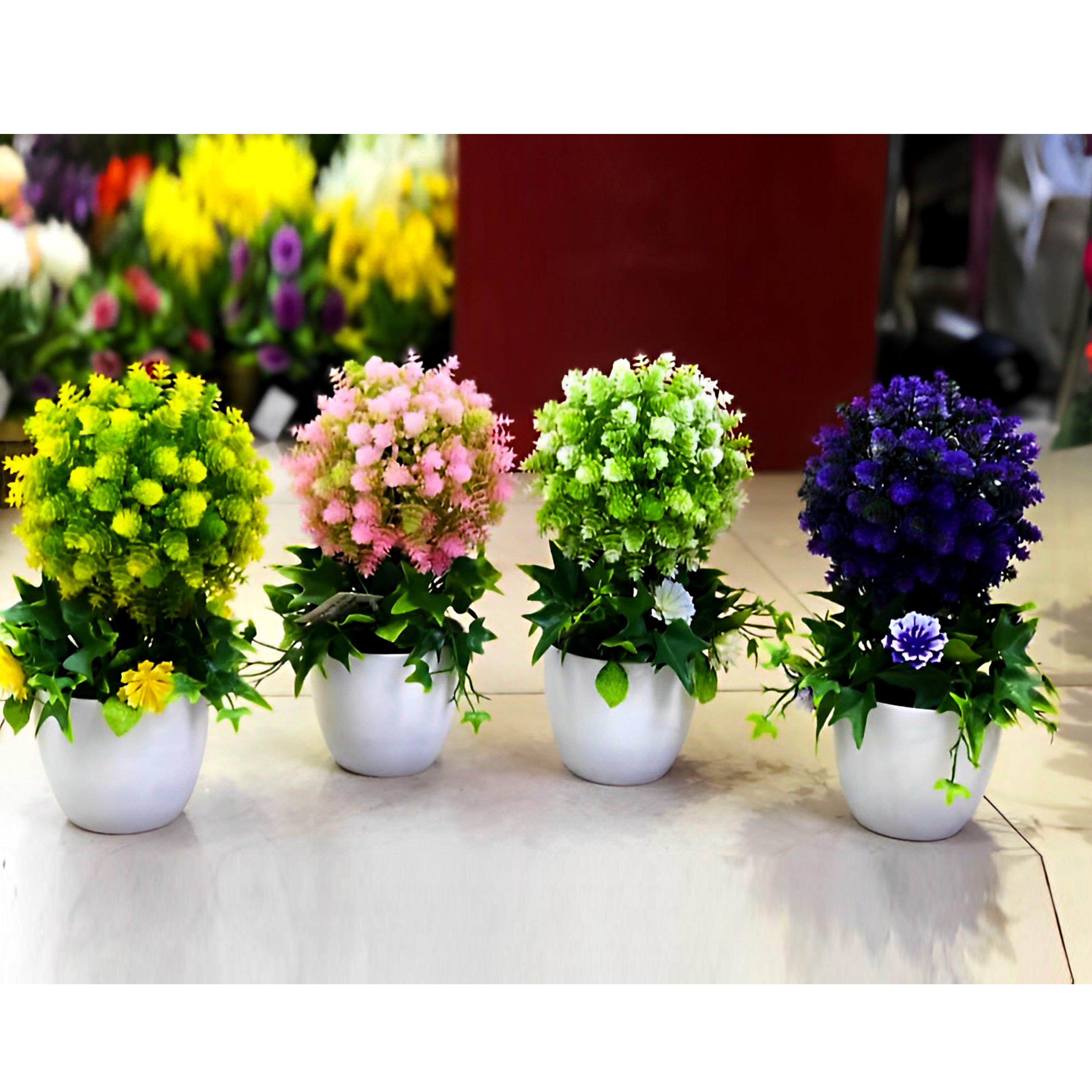 Lime Cordial Viburnum Artificial Rubber Flower With Circular Shape For ...