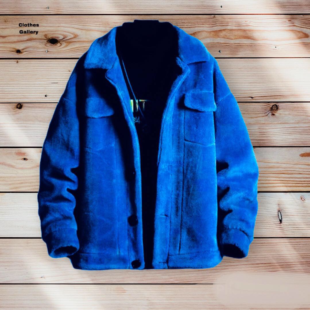 Inside Fur Warm Jacket For Winter With Front Bottom And Pocket Design ...