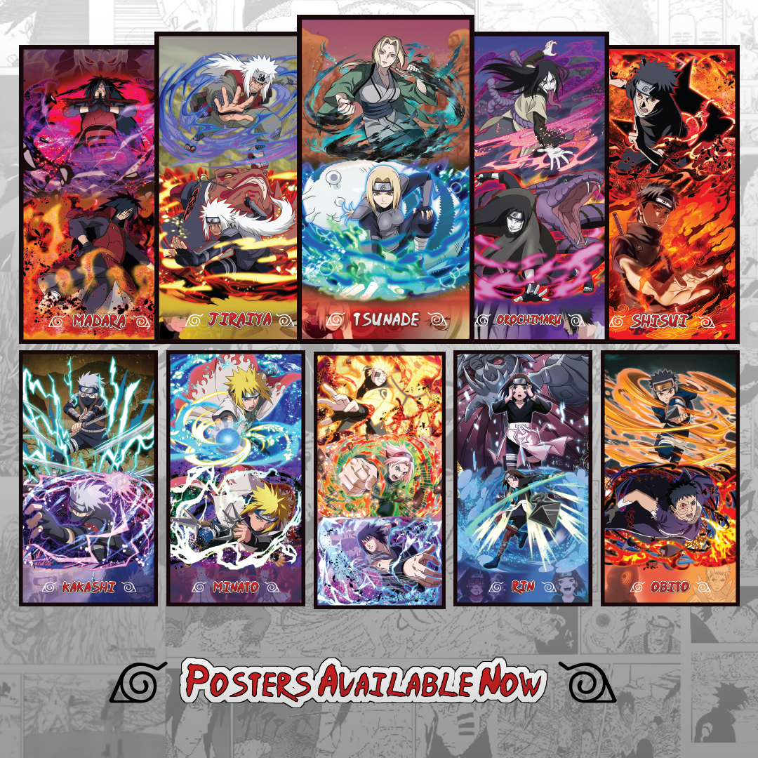 Naruto Poster Legendary Sanin Kakashi Rin Obito Minato Madara Shisui ...