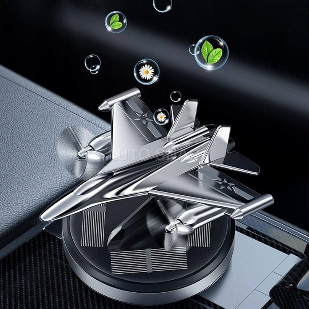 Car Air Freshener Fighter Aeroplane Perfume Solar Power Plane Diffuser ...