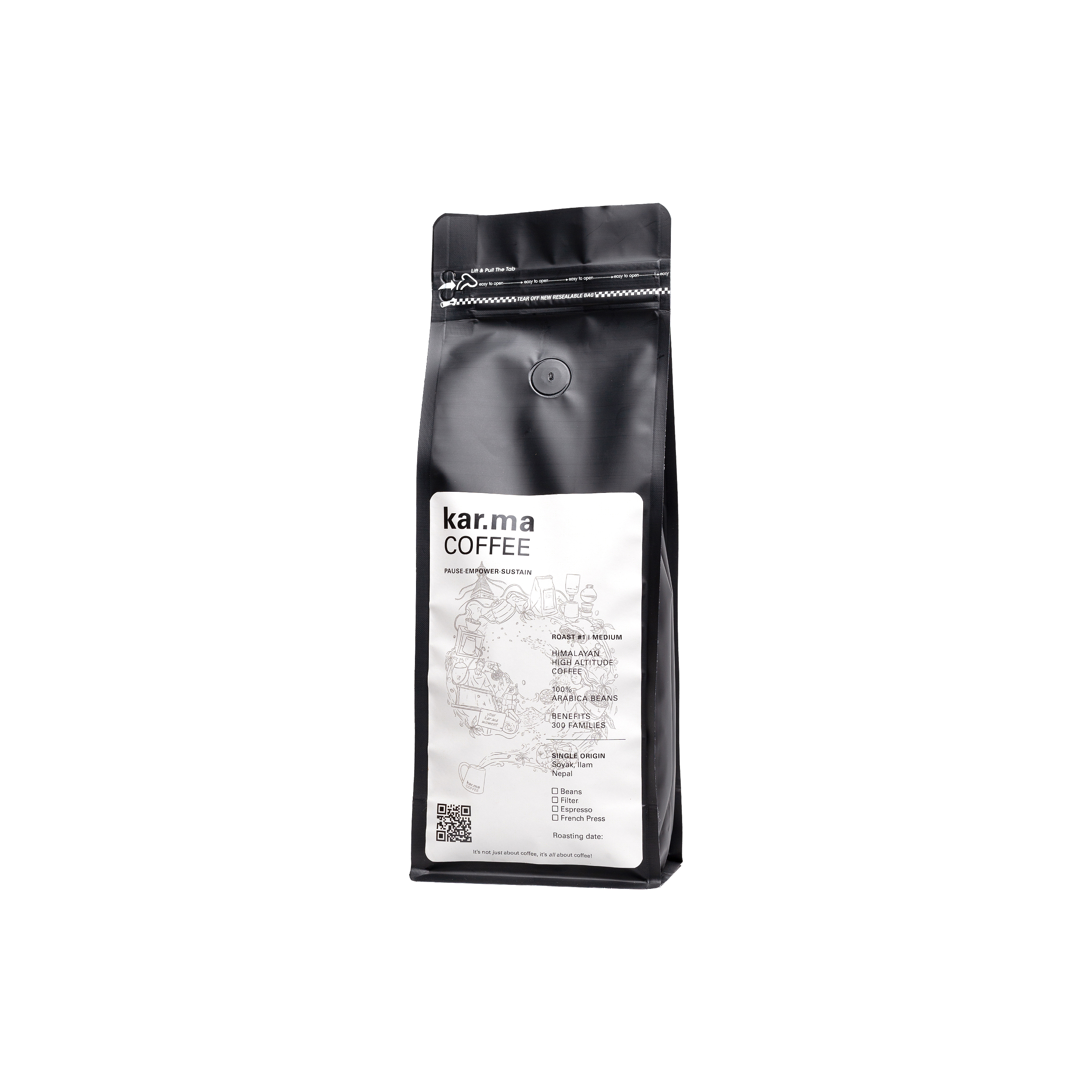 Karma Coffee Medium Roast, Filterground (500gms) | Daraz.com.np