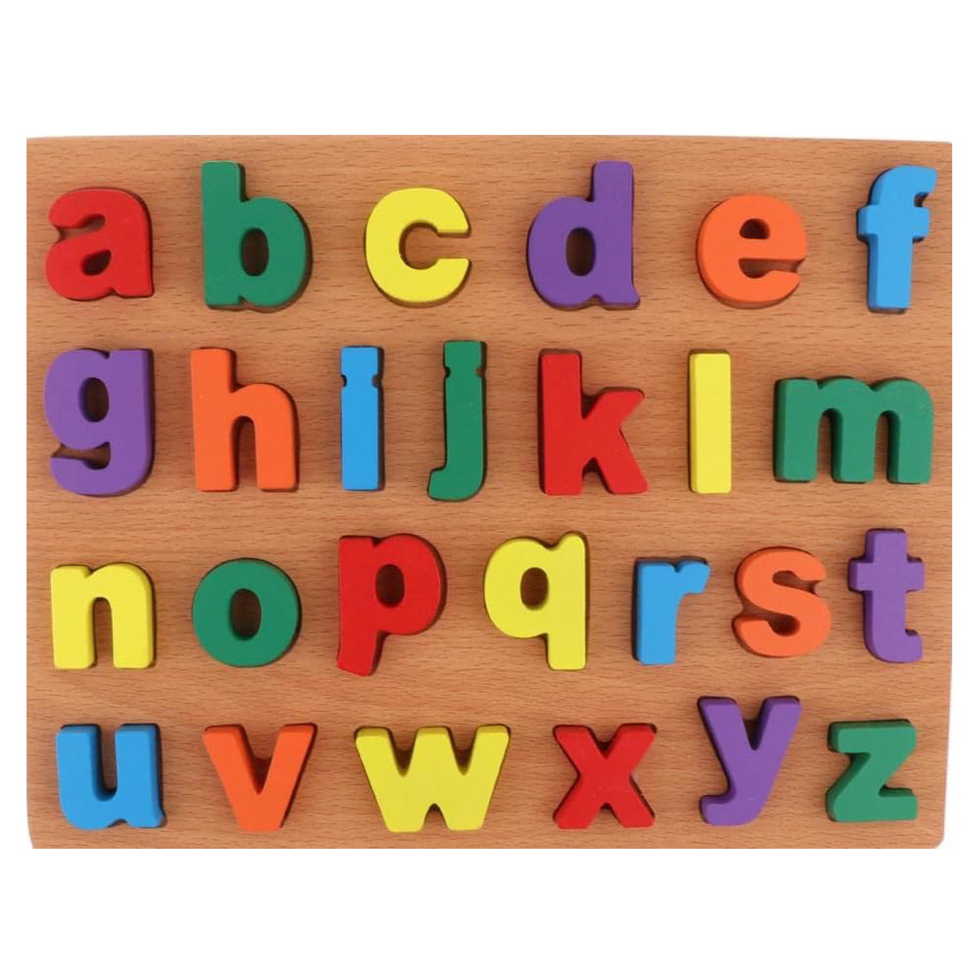 3D Colorful Wooden English Alphabets Small Letter (abcd) Puzzle Board ...