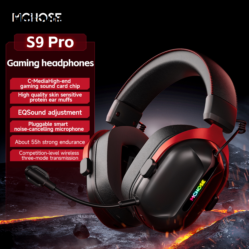 Huitounanke MCHOSE S9 Pro Wireless Gaming Headset RGB AI Noise ...
