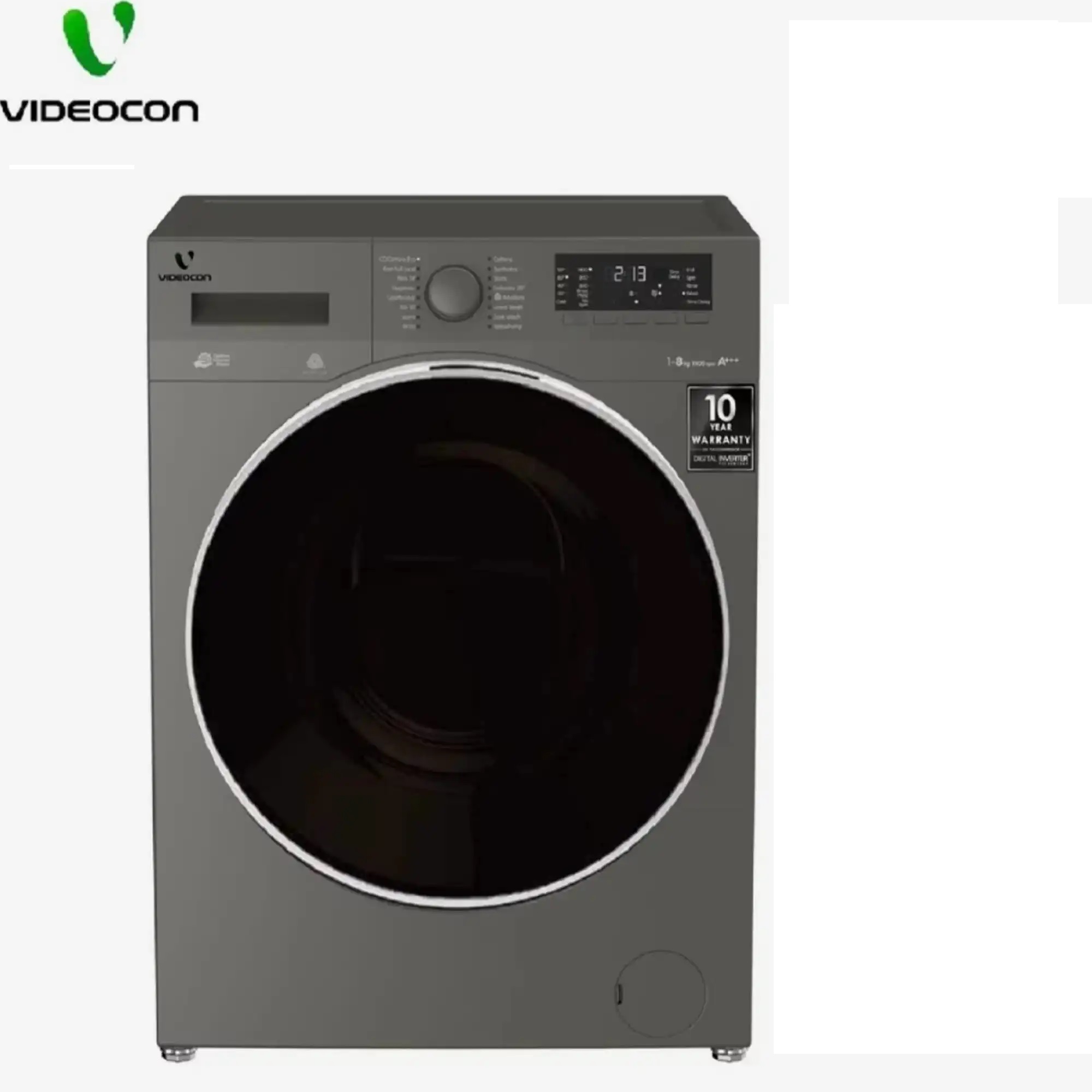 Videocon 8 Kg Inverter Front Loading Washing Machine Fully Automatic ...