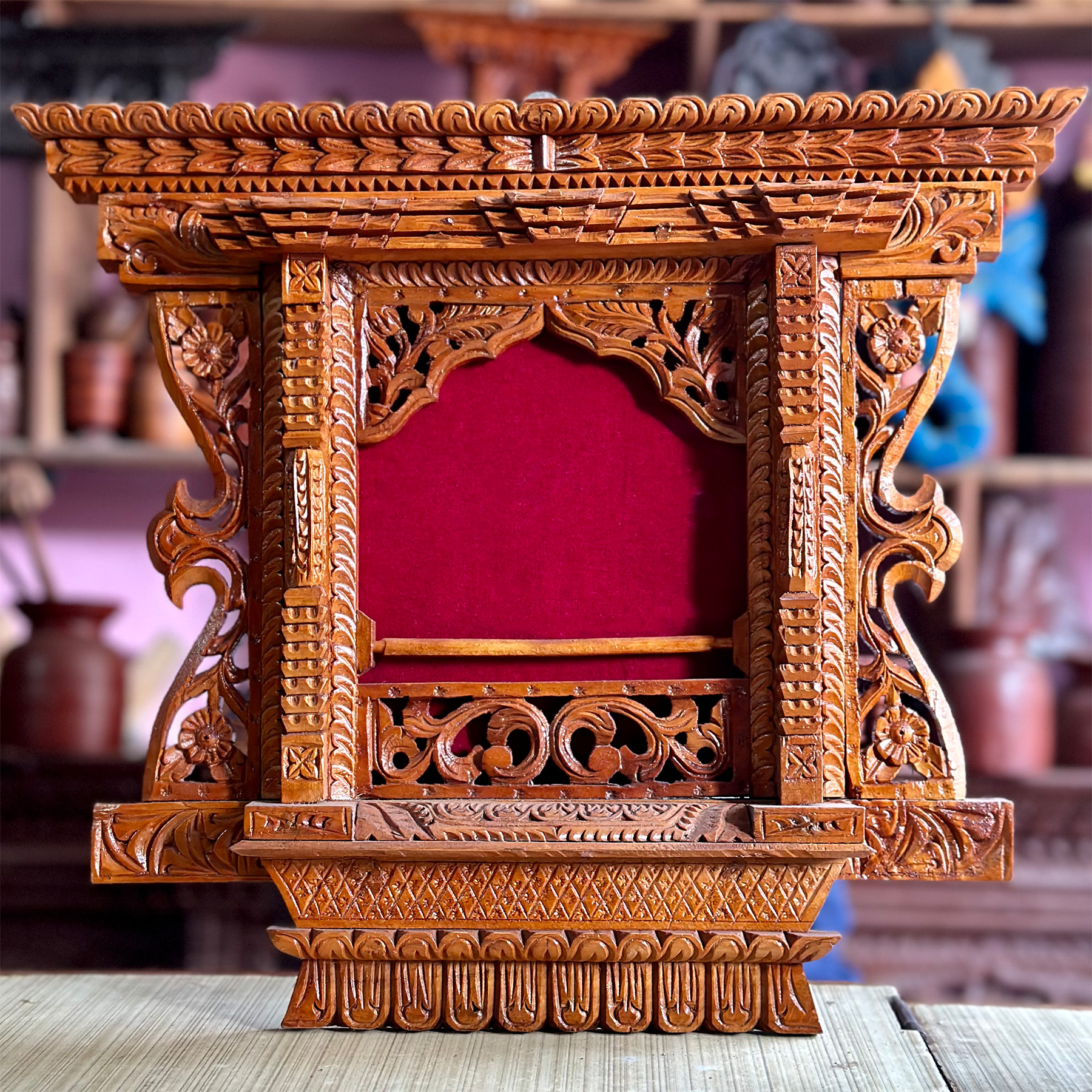 Wooden Hand-Carved Kumari Jhyal Window Frame | Daraz.com.np