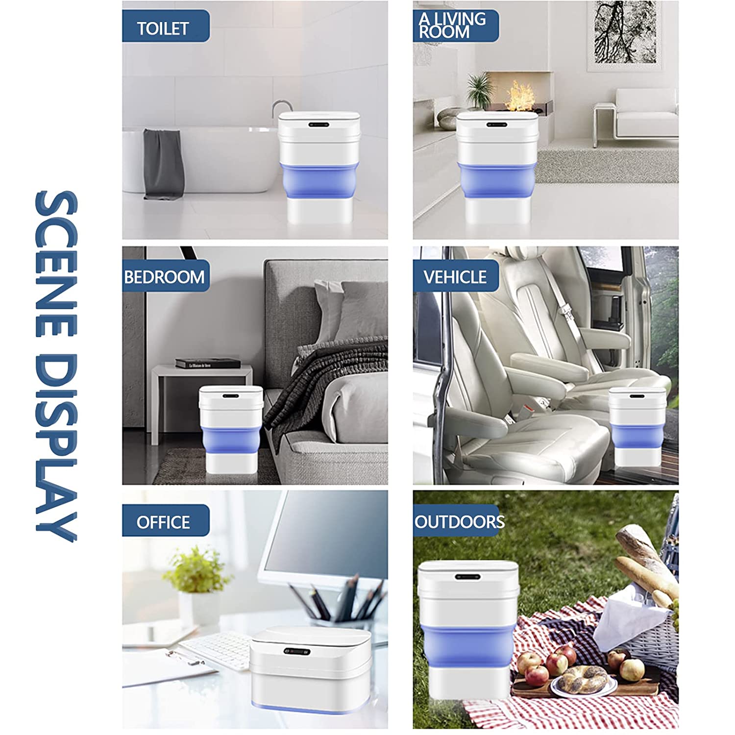 Smart Automatic Sensor Folding Trash Can Dustbin | Daraz.com.np