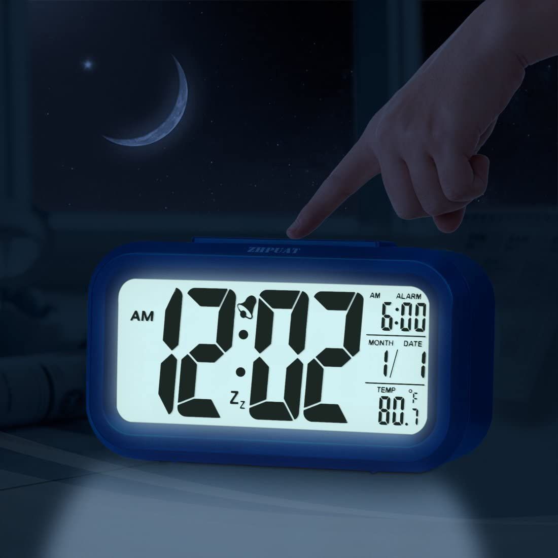 Digital Alarm Clock Electronic LCD Time Display ,Temperature Display ,Electric Clocks for ...